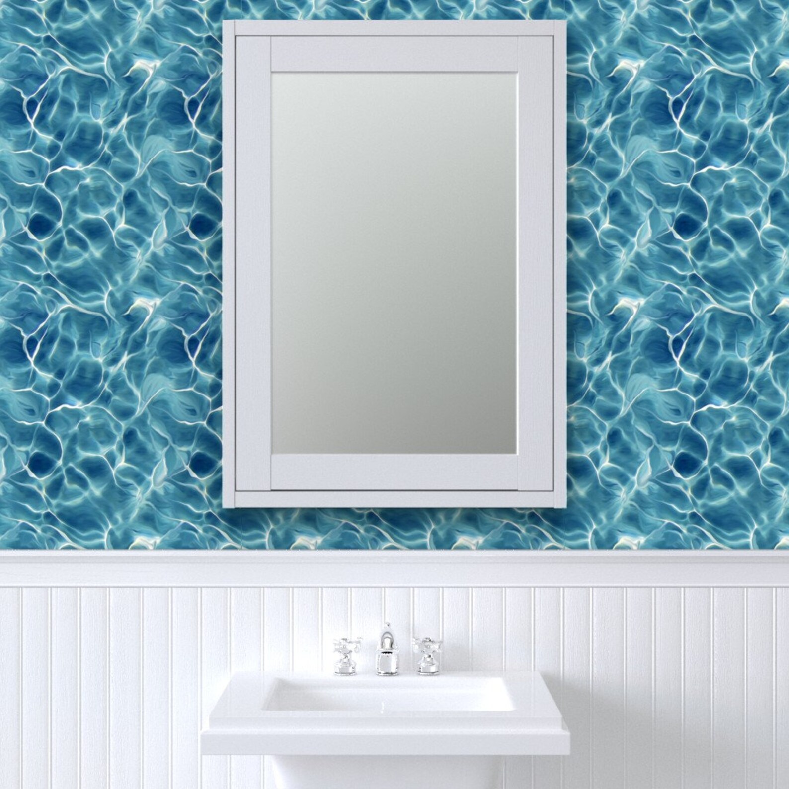 Pool Wallpaper Light Blue Ocean by Lauriekentdesigns Water - Etsy