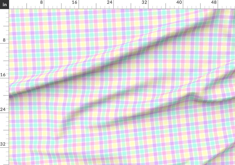 Pastel Plaid Fabric Pastel Homespun Look Plaid By Magic | Etsy