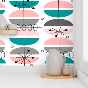 Atomic Wallpaper Mid-century Modern by Hot4tees Bgyahoo Com - Etsy