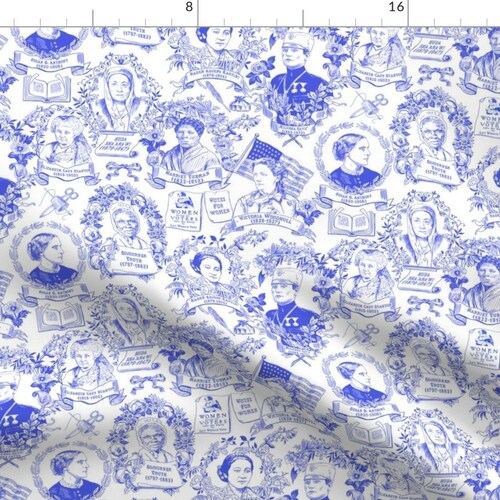 Feminist Fabric Feminist Pioneers Gray Small by Vinpauld - Etsy
