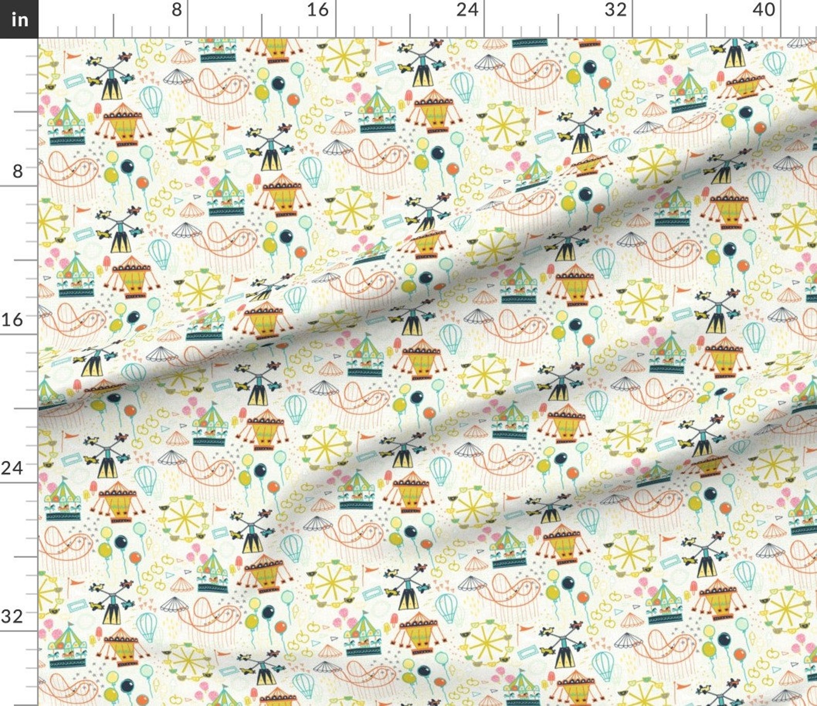 State Fair Fabric Fun Fair by Friztin Modern Nursery Decor | Etsy