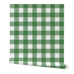 Green Check Wallpaper Check Kelly by Willowlanetextiles - Etsy