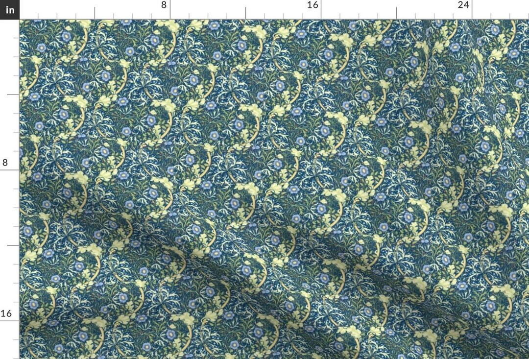 Seaweed Fabric - Seaweed by Amyvail - Ocean Floral Morris Victorian ...