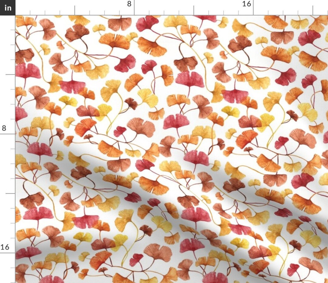 Autumn Gingko Fabric Gingko by Nathalieouederni Botanical Gingko Modern ...