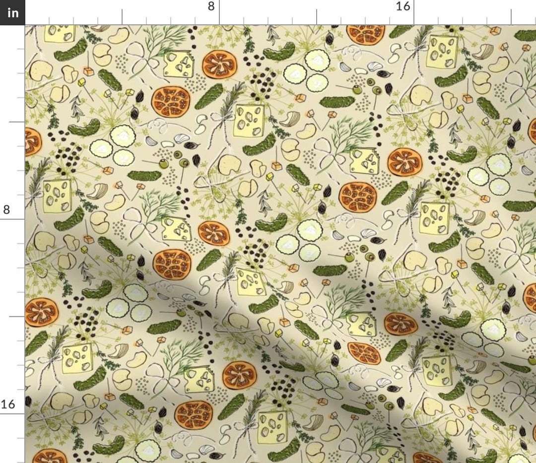 Pickles Cheese Fabric the Artisan Pickle by Graceful Mod Scandi Pickle ...