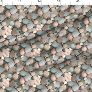 River Stones Fabric Love on the Rocks by Peacoquettedesigns Earth ...