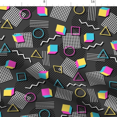 Memphis Style Fabric Welcome to the 90'S by Robyriker - Etsy