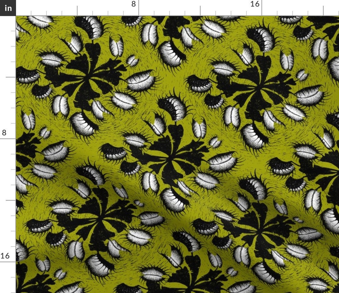 Black Fly Trap Fabric Venus Fly Trap Moss by Thecalvarium - Etsy