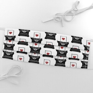 Retro Love Letters Fabric Pen Ink Typewriter red Heart - Etsy