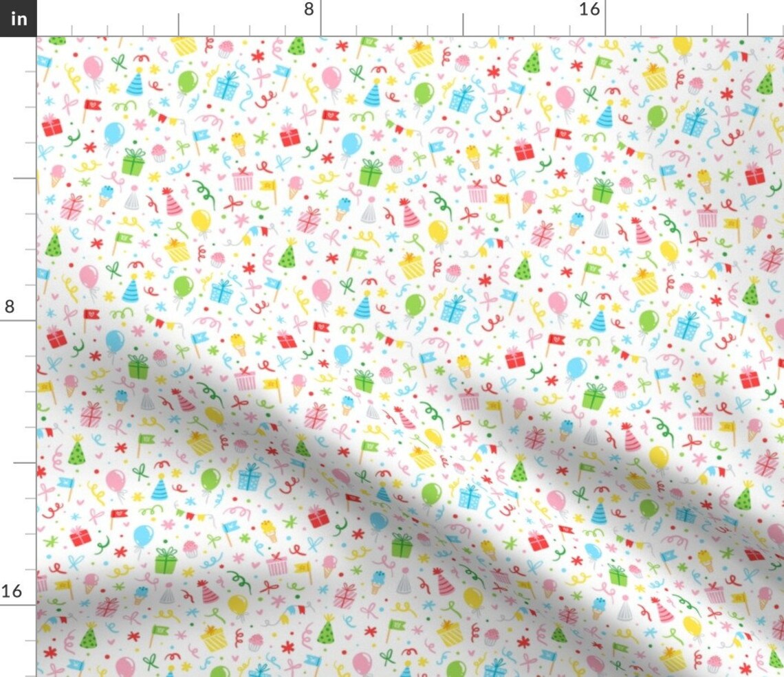 Kids Birthday Party Fabric Party Fun by Stolenpencil - Etsy