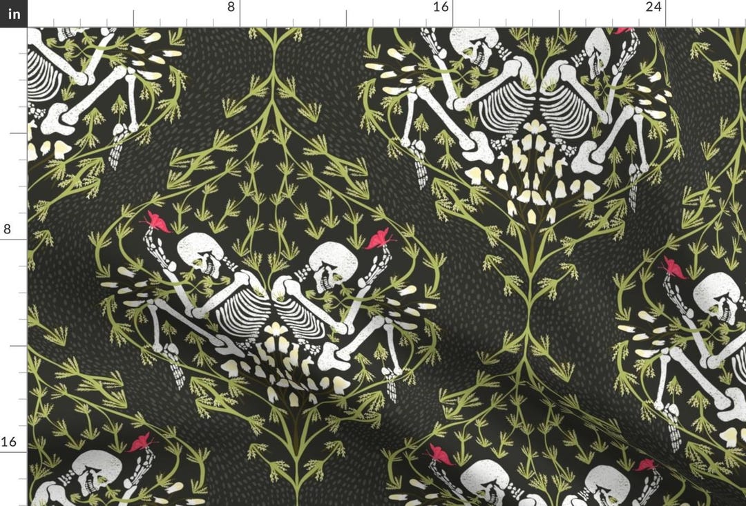 Gothic Damask Fabric - Bog Bodies in the Peat Moss by Jmariecreates ...