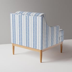 Rustic Ticking Stripe Upholstery Fabric- French Blue Stripe by ...