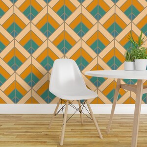 Art Deco Wallpaper Geometric Pattern Art Deco Diamond Lily - Etsy