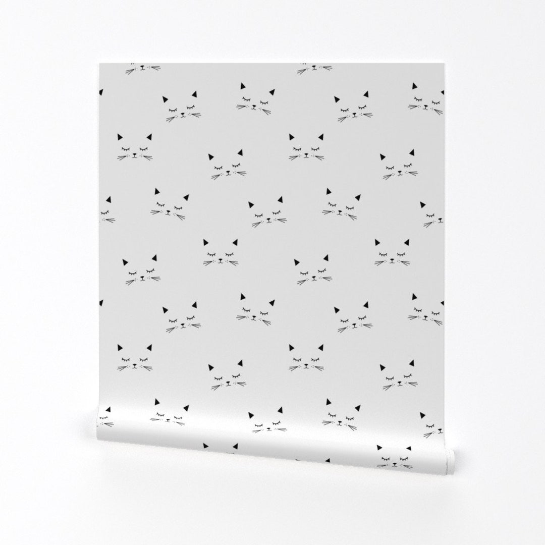 Cats Wallpaper Cats by Kimsa Cats Sleepy Eyes Nursery Black Cream ...