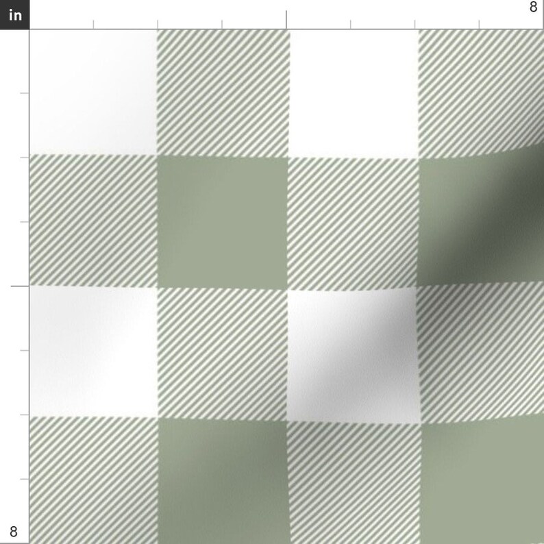 Buffalo Green Checkers Fabric Buffalo Plaid 2in Sage Green - Etsy.de