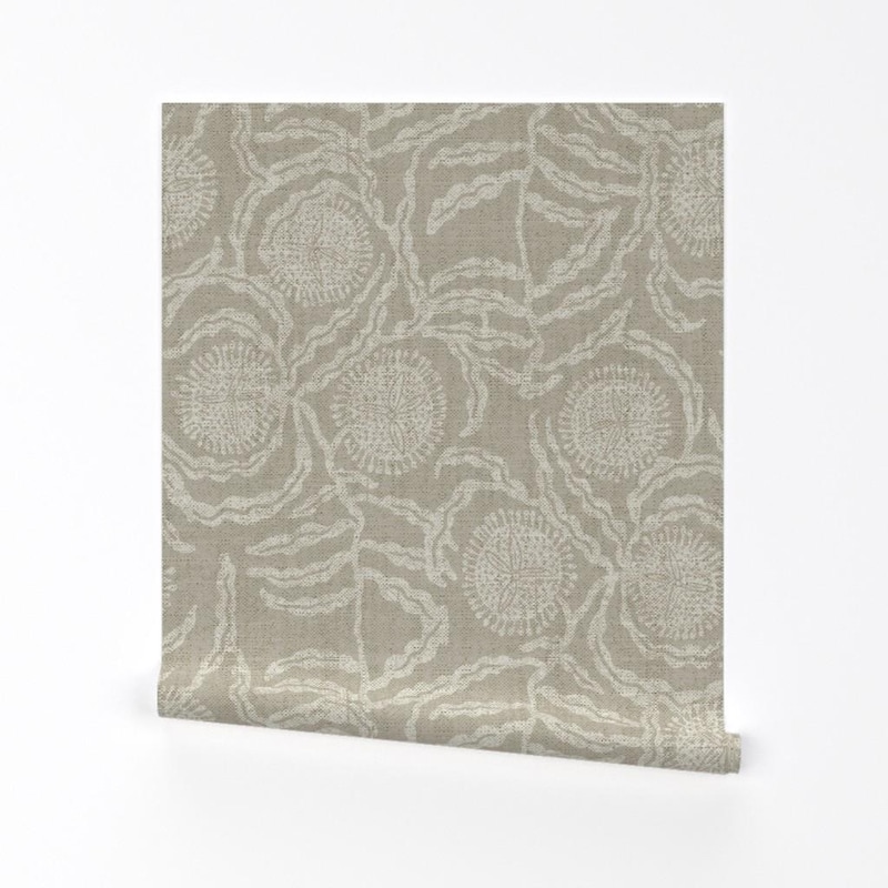 Linen Wallpaper Floral - Etsy
