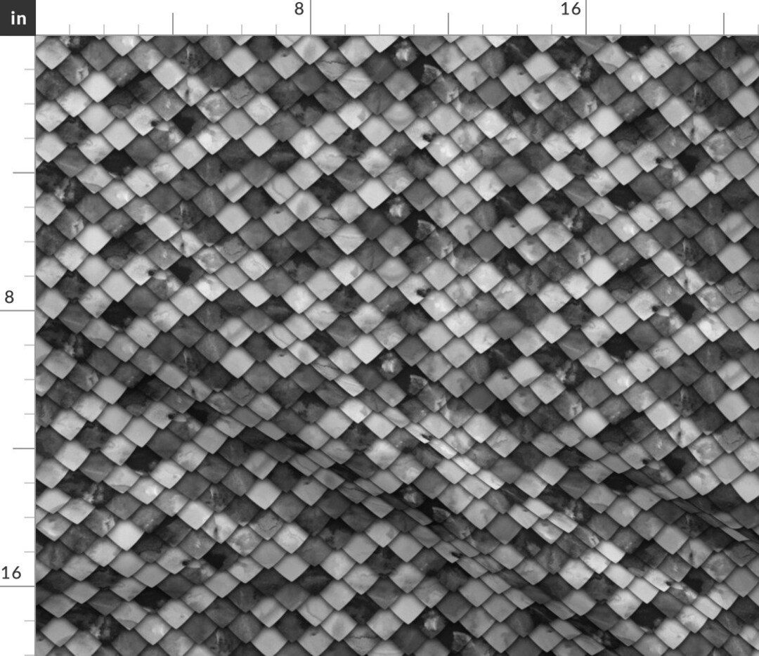 Scales Fabric Dragon Scales Monochrome by Littlearrowdesign Monochrome ...