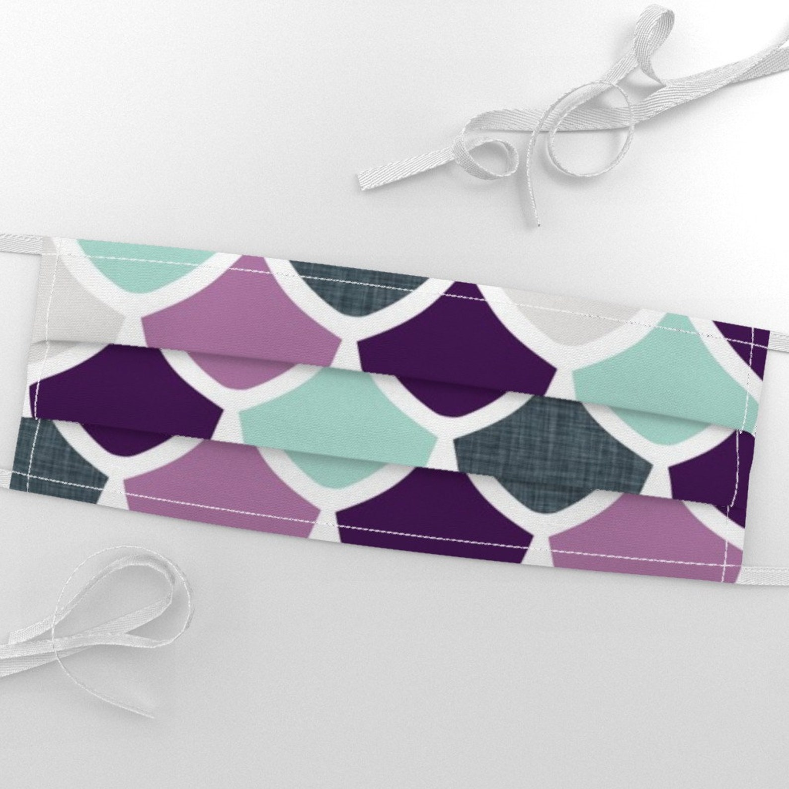 Scales Fabric Purple Aqua Mermaid Scales by Ivieclothco | Etsy