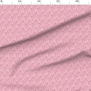 Art Deco Fabric - Pink Shell Seashell FAUX Glitter Pink Luxe Seashell ...