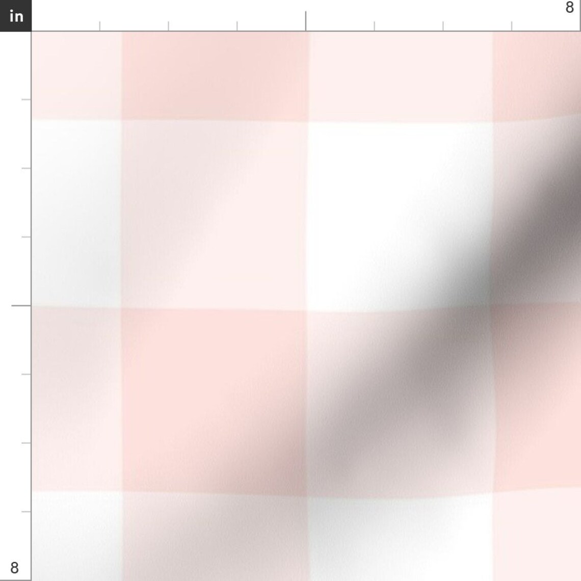 Light Pink Plaid Fabric Buffalo Check Light Peachy Pink by - Etsy
