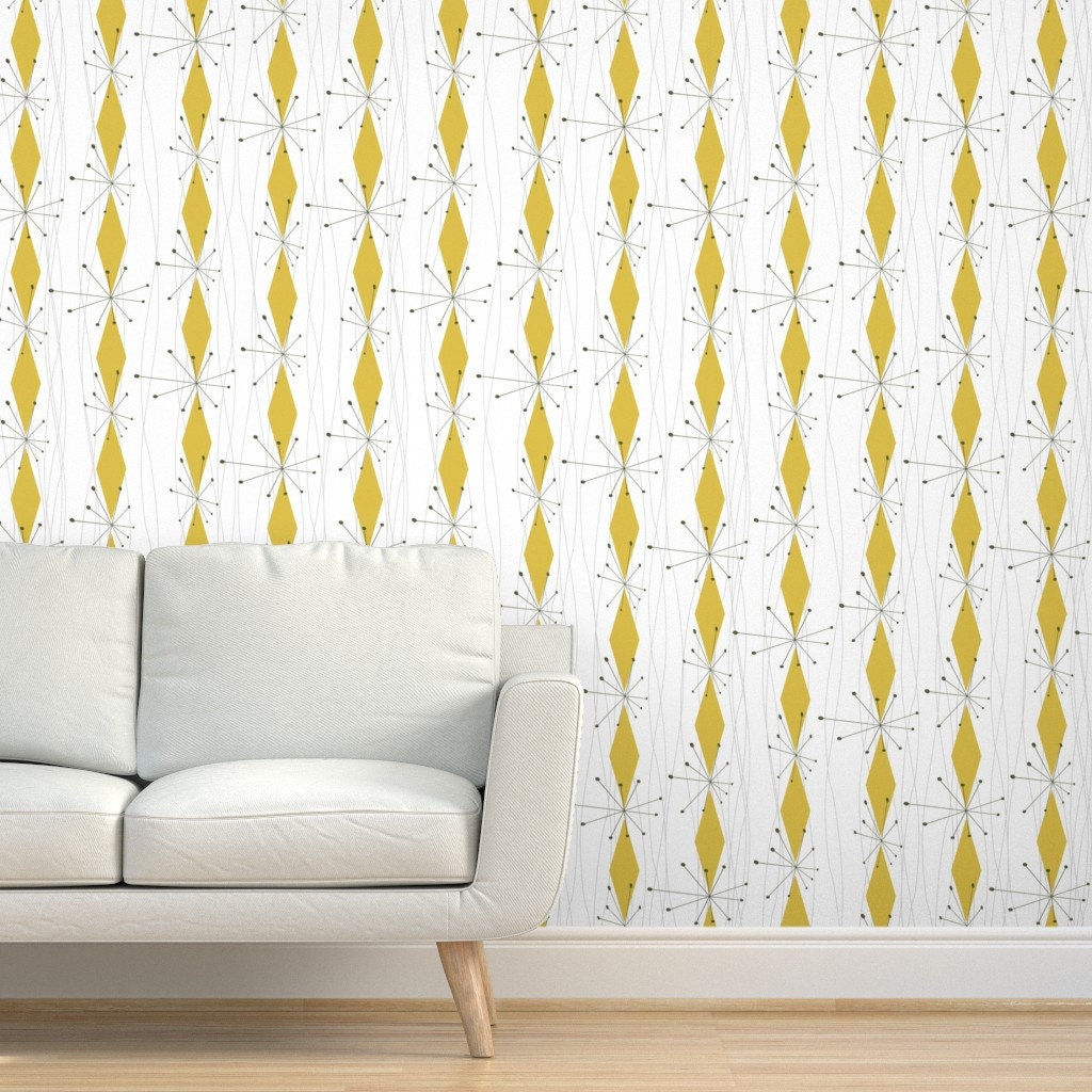 Atomic Wallpaper 60s by Themadcraftduckie Atomic Geo - Etsy