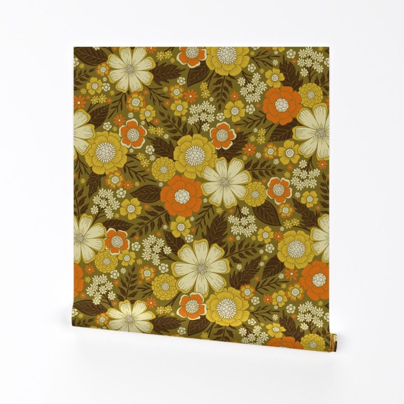 70s Wallpaper Spoonflower - Etsy