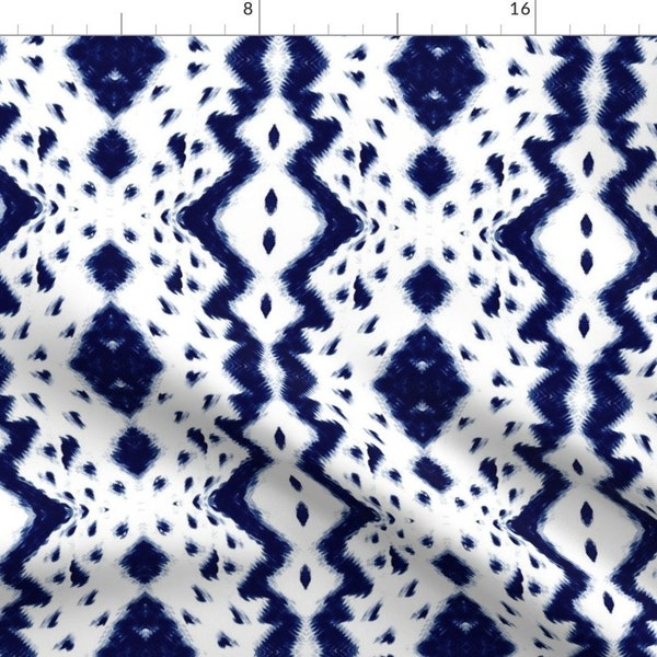 Blue White Ikat - Etsy