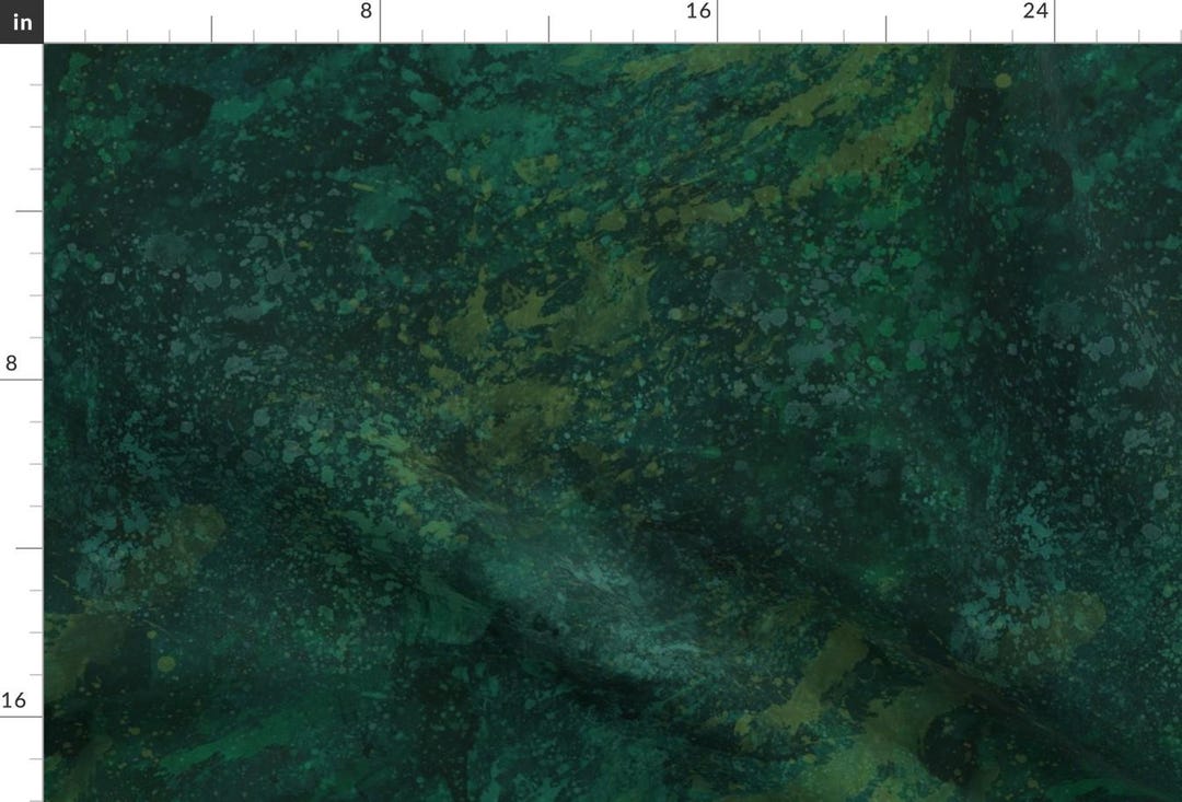 Dark Green Fabric - Dark Green by Rebecca_reck_art - Watercolor Painted ...
