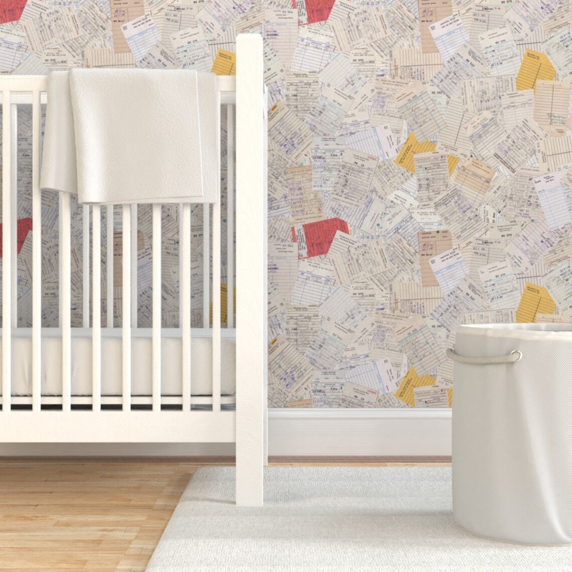 Library Wallpaper Library Card Scatter by Lellobird Yellow | Etsy