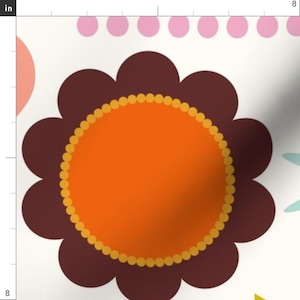 Bright Mod Floral Upholstery Fabric- Mod Scandi Garden by Katerhees ...