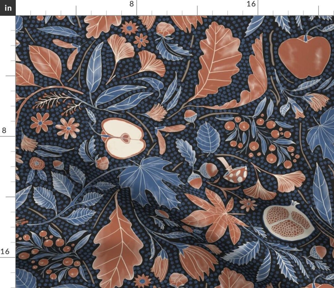 Autumn Fall Fabric All the Fall Things Medium Scale by Mjmstudio ...