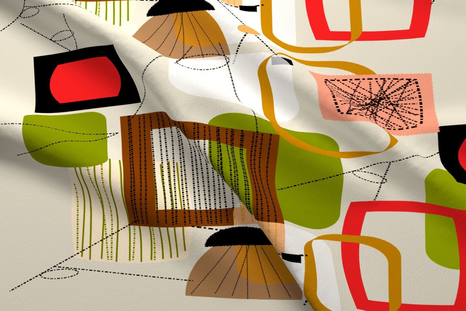 Mid-Century Modern Fabric Trendy Mod Televisions TVs | Etsy