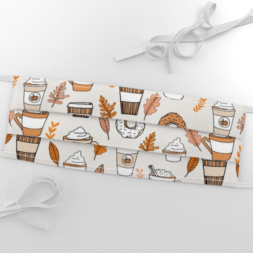 Coffee Fabric Pumpkin Spice Latte Fabric Coffee and Donuts - Etsy