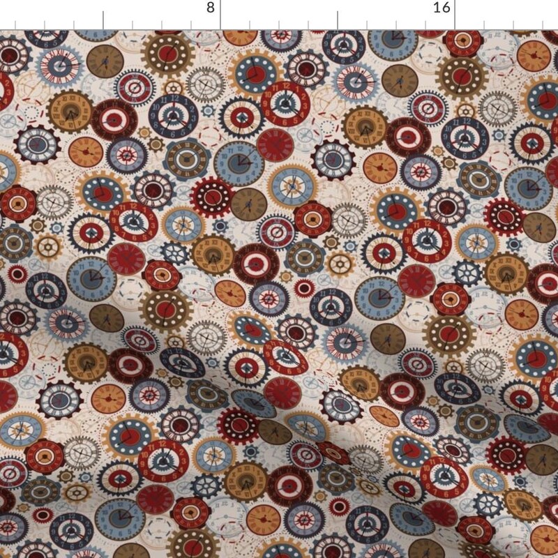 Clock Fabric - Etsy