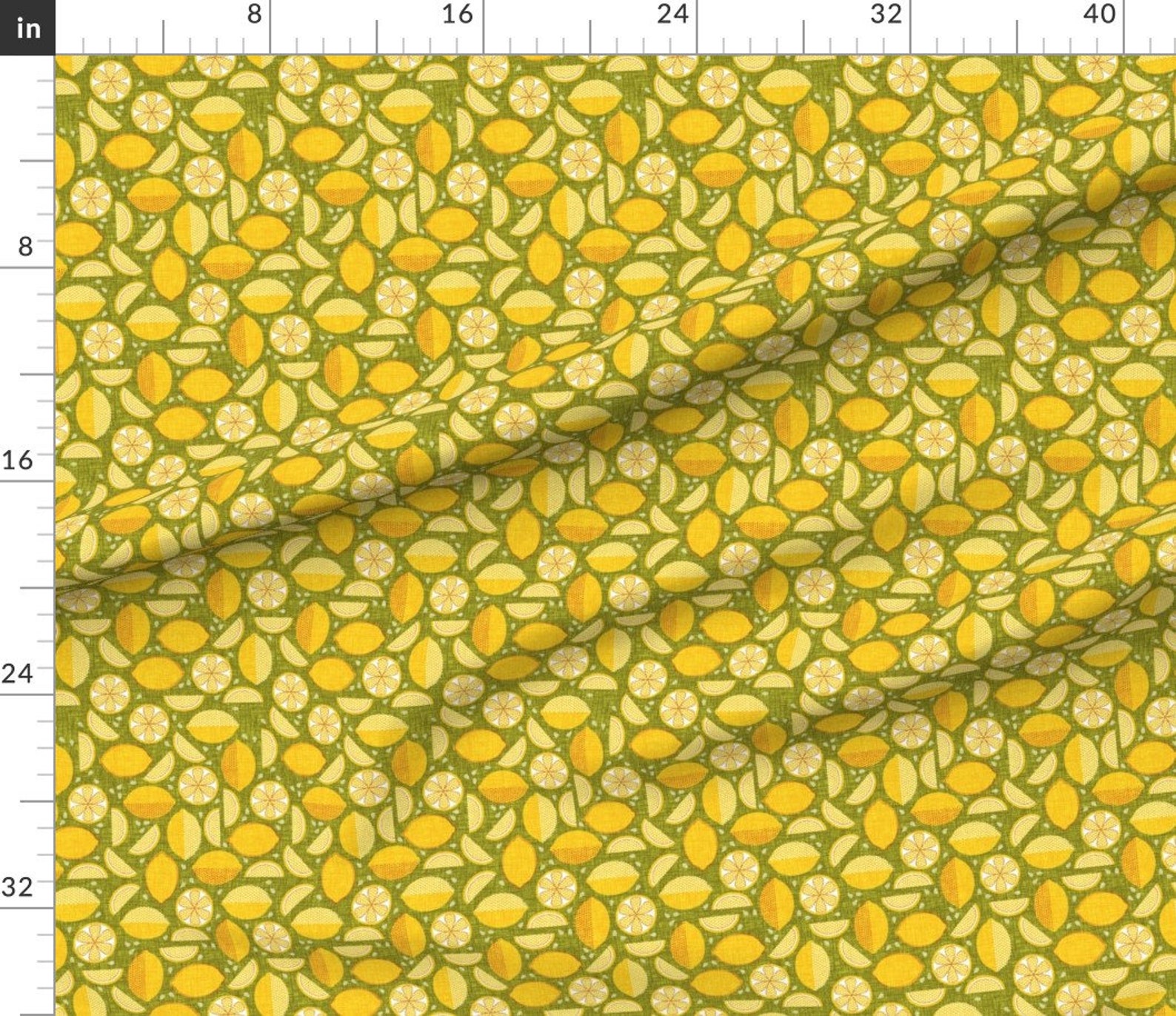 Retro Lemon Fabric Let's Make Lemonade by Thecalvarium - Etsy