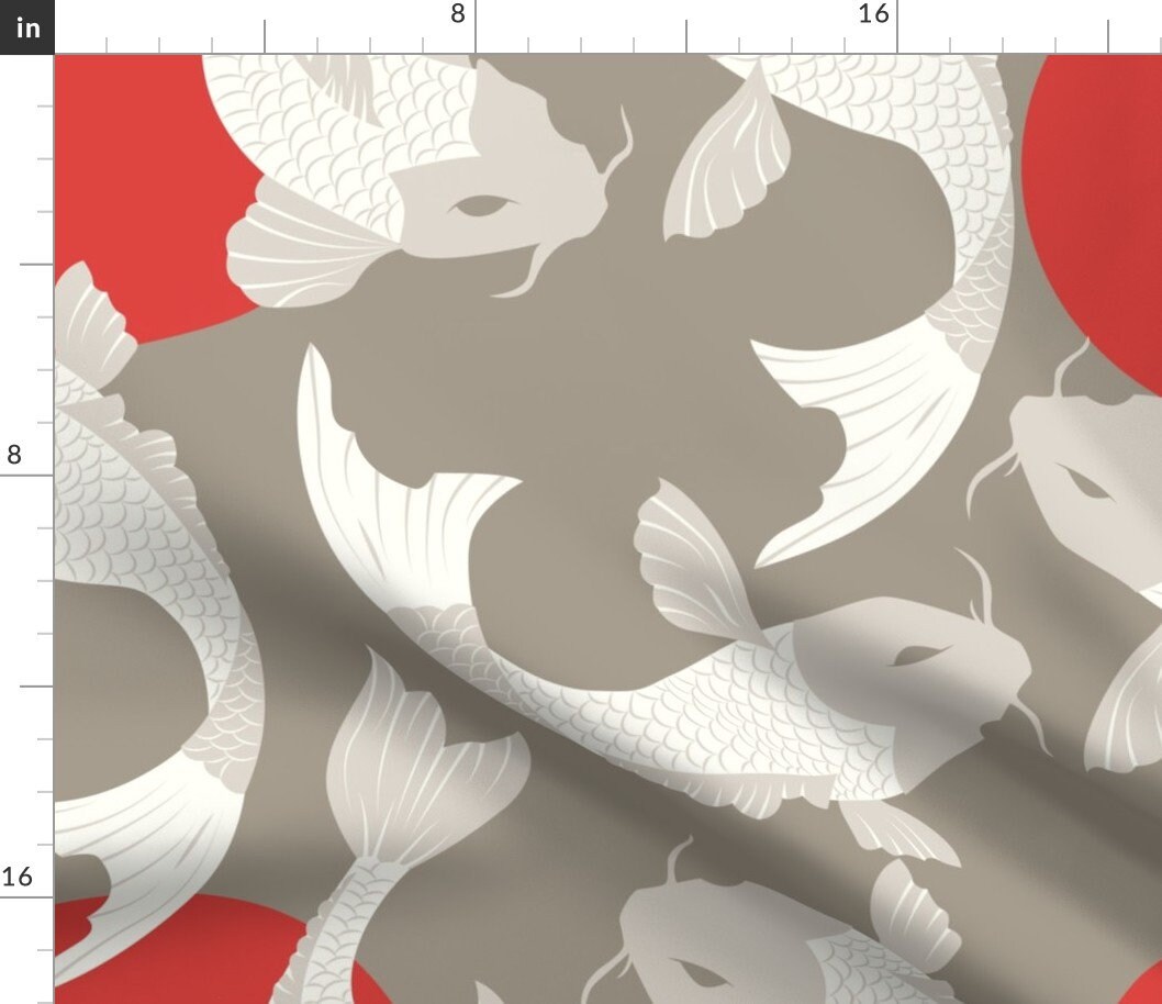 Carp Koi Fish Fabric Koi Fish Pattern By Bluelela Carp Koi | Etsy