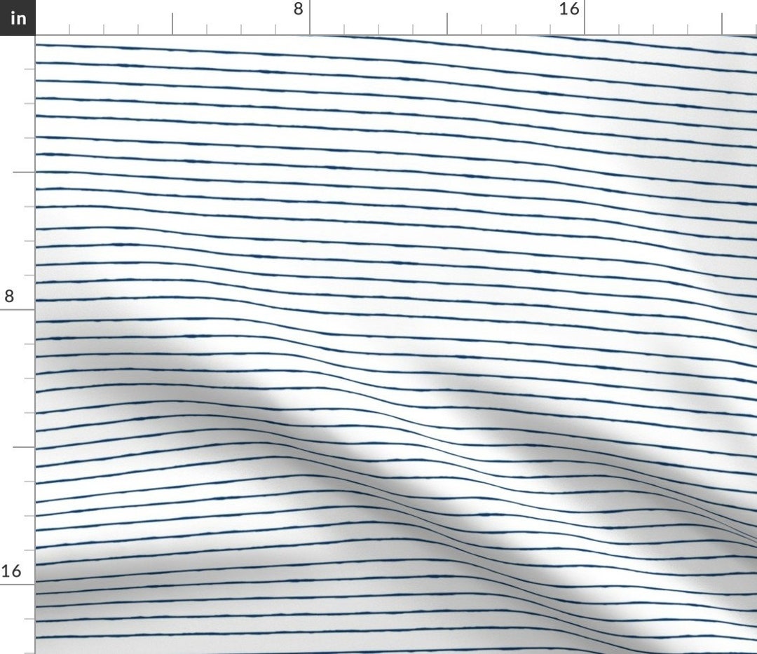 Nautical Stripe Fabric Swim Lane Stripe in White and - Etsy