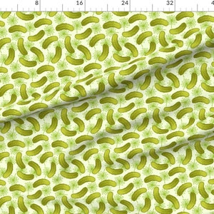 Dill Pickles Fabric Dill Pickles by Willowbirdstudio Green Picnic Snack ...