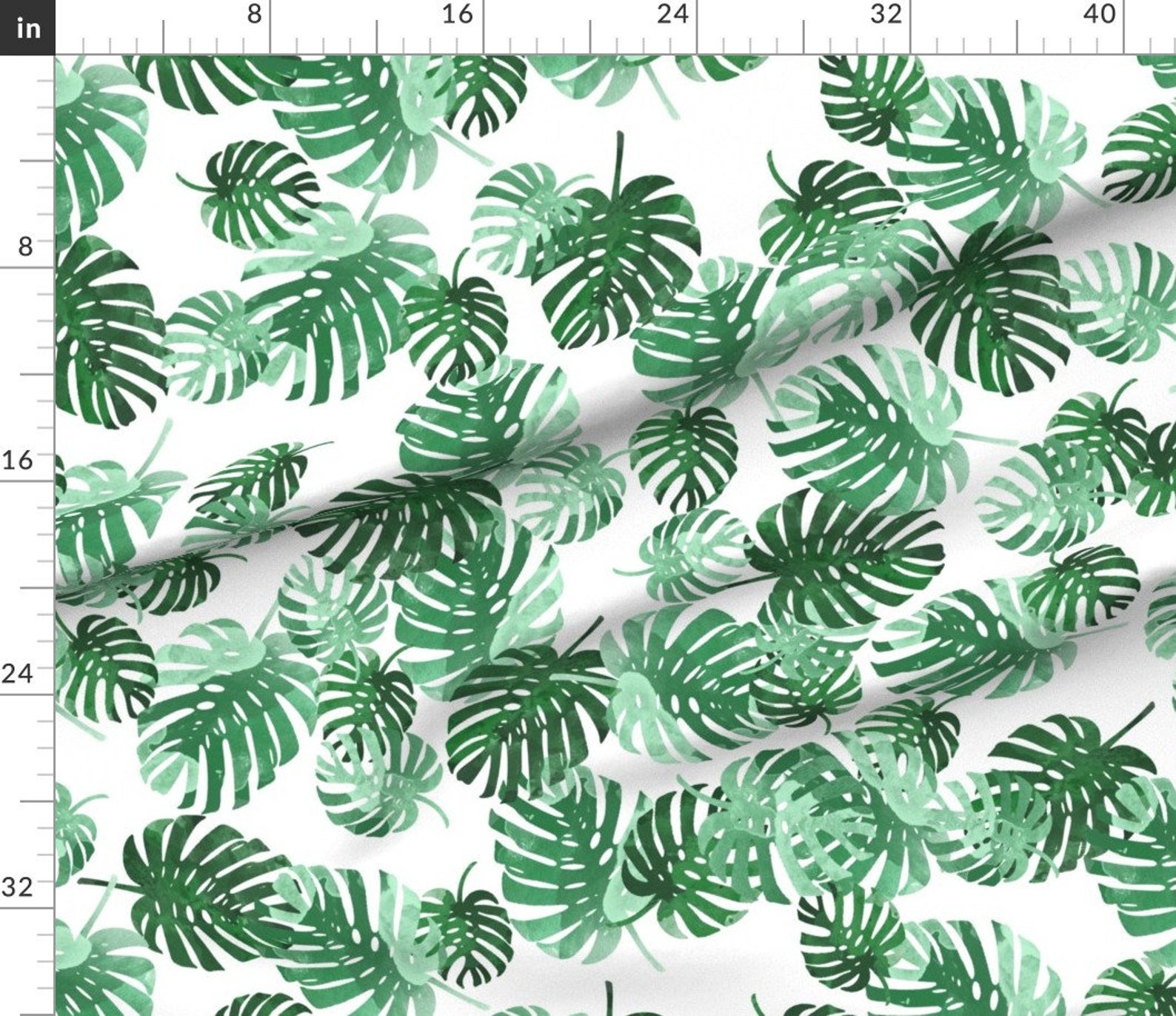 Green Palm Tree Fabric Palm Springs By Bellarichards | Etsy