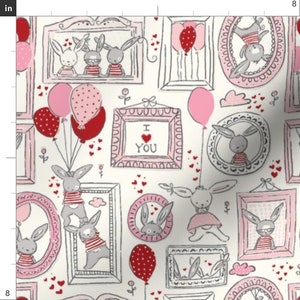 Baby Girl Pink Bunny Fabric Funny Bunny Love by Stacyiesthsu Bunny ...