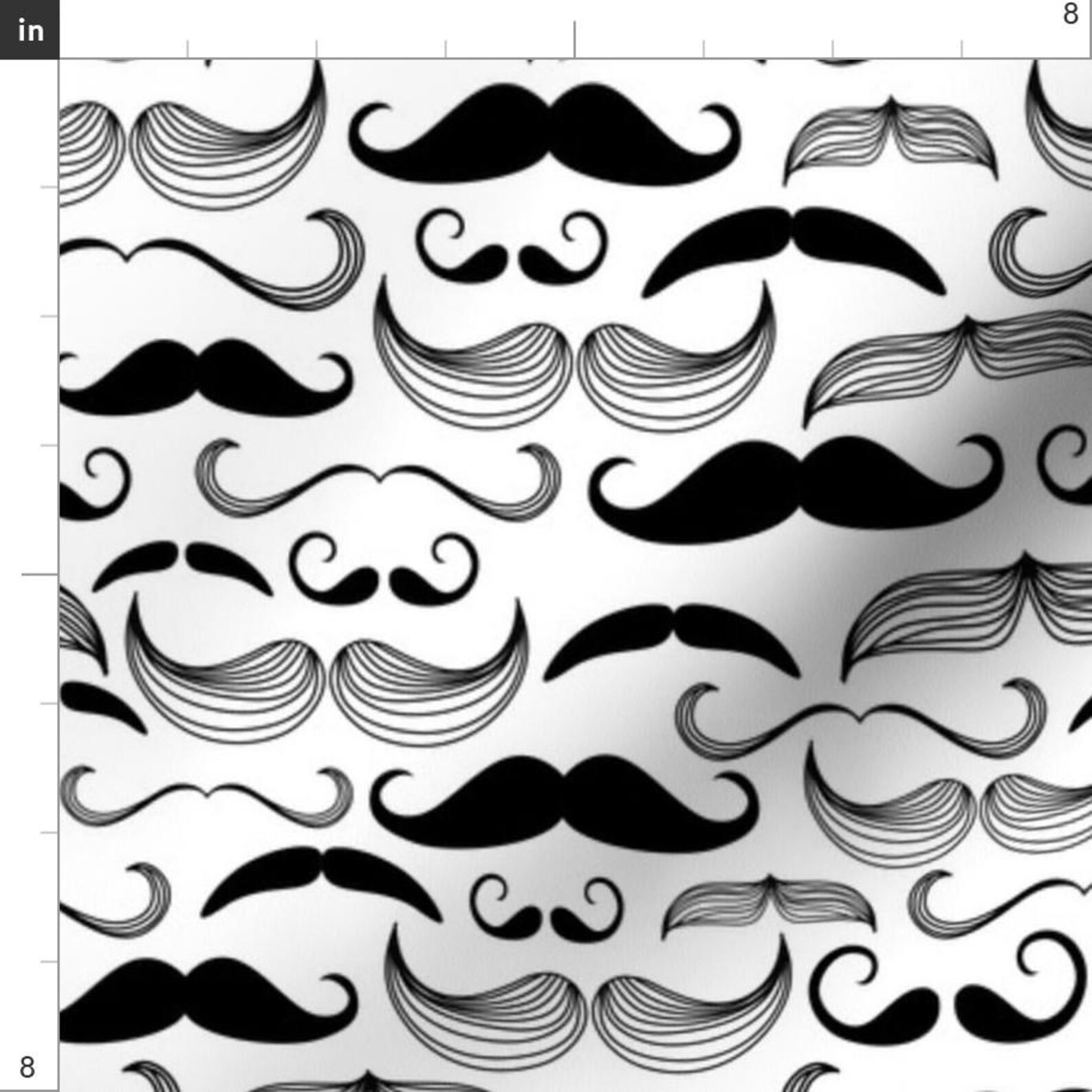 Variety of Moustaches Fabric - Mustache by Forthelove - Tash Men Waxy ...