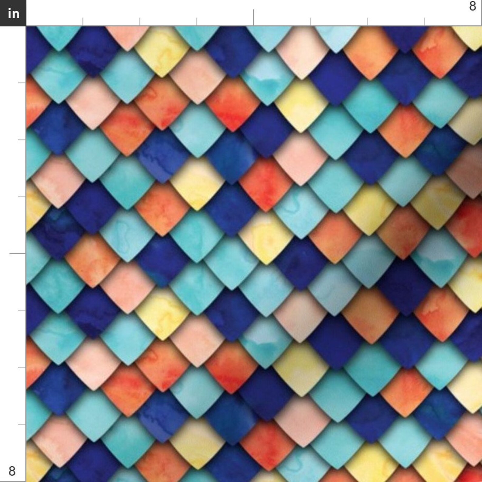 Rainbow Dragon Scales Fabric Dragon Scales Multi by - Etsy
