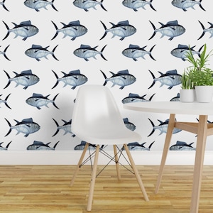 Tuna Fish Wallpaper - Bluefin Tuna by Arwenartanddesign - Nautical Sea ...