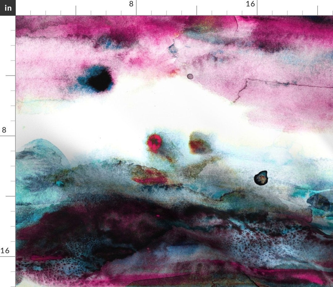 Inky Mark Making Fabric Watercolour 27 by Heytangerine - Etsy