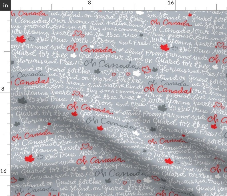 Oh Canada Fabric Oh Canada by Cynthiafrenette Canadian - Etsy