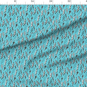 Bolt Fabric Bolt Lighting Comic Superhero on Blue by Caja Design Bolt ...