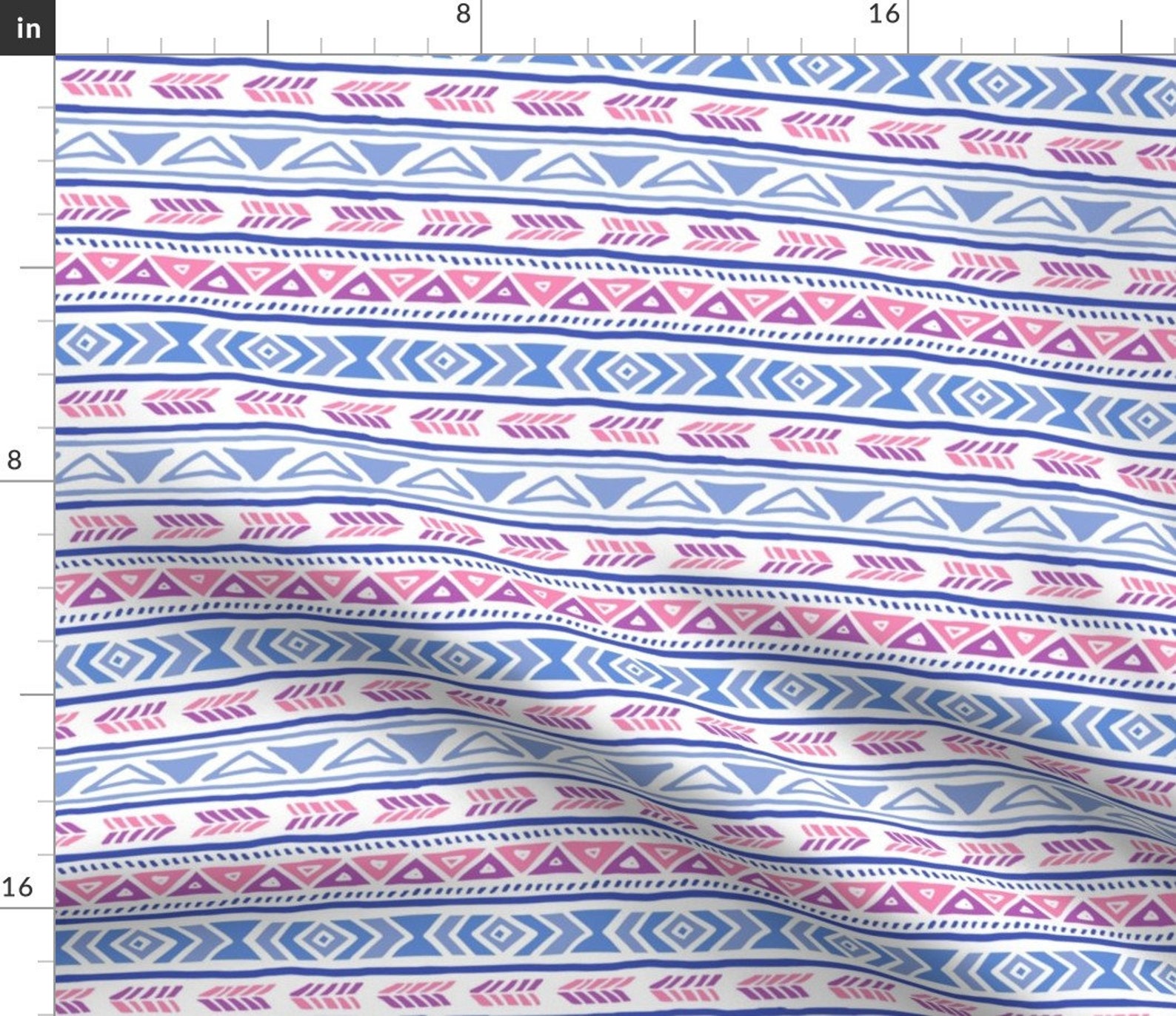 Boho Stripe Fabric Boho Native American Cute Diamond Stripe - Etsy