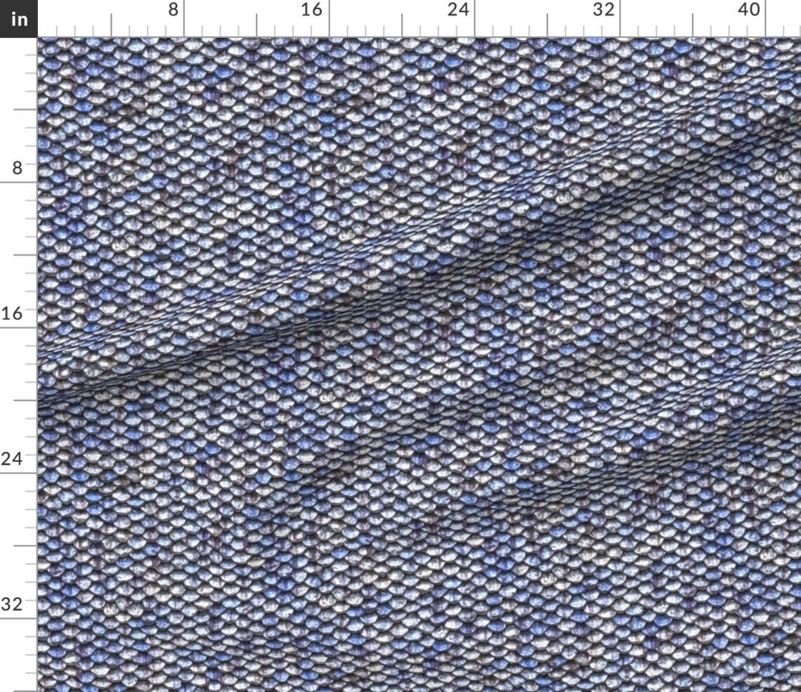 Blue Mermaid Scales Fabric Mermaid Scales Blue by Bonnie - Etsy