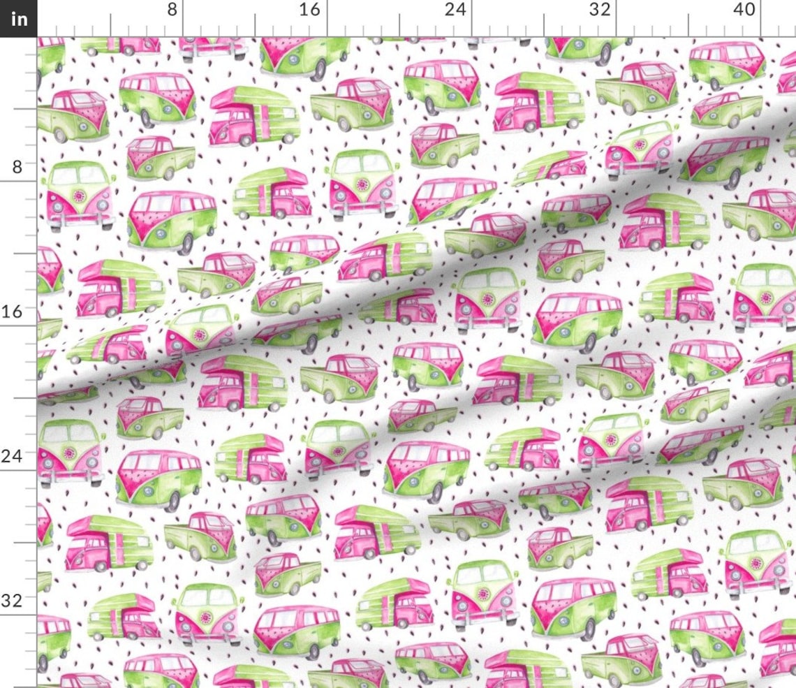 Watermelon Vans Fabric Watermelon Bus by Gingerlique Summer - Etsy