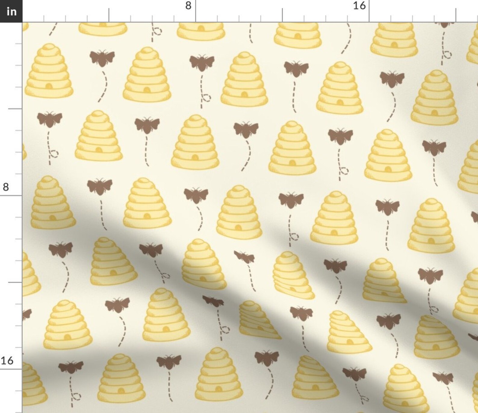 Mod Bee Hive Fabric Sweet as Honey Hives Bees by Jaymehennel - Etsy